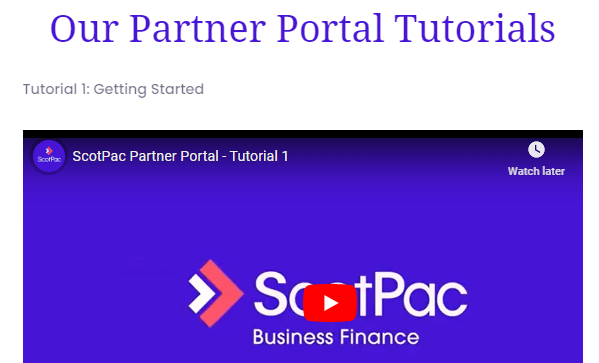 Partner Portal Page - ScotPac